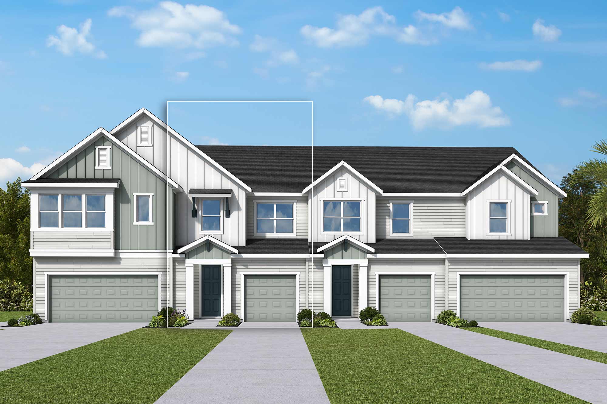 The Cowden Model @ Waterset Townhomes | David Weekley Homes